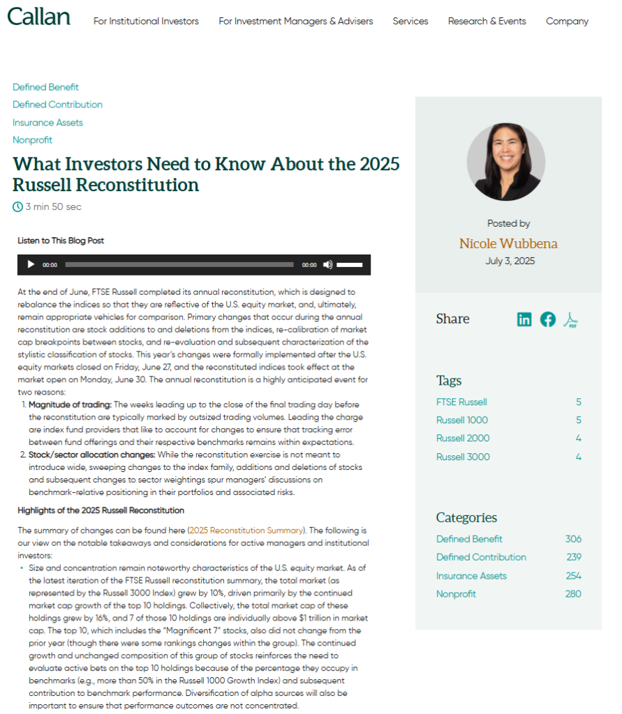 What Investors Need to Know About the 2025 Russell Reconstitution ...